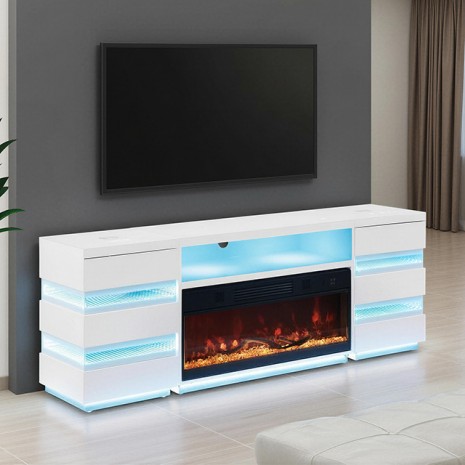 Furniture of America | Terni | TV Stand w/ Fireplace