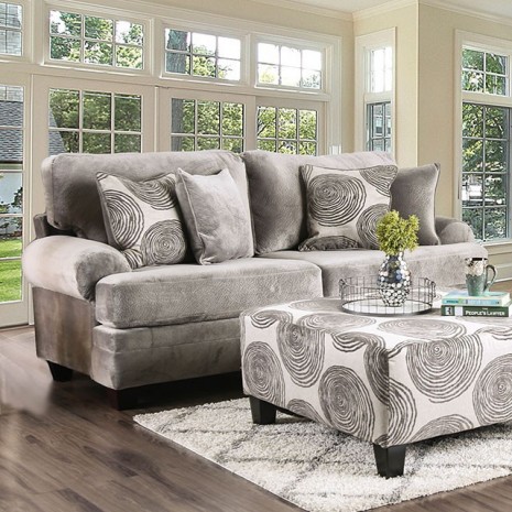 microfiber grey sectional
