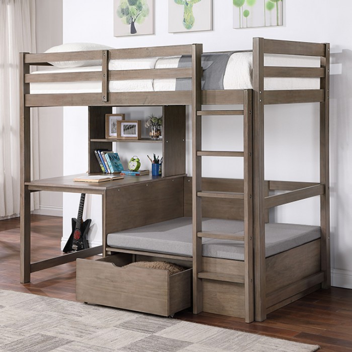 Furniture of America | Callistus | Twin/Workstation Loft Bed