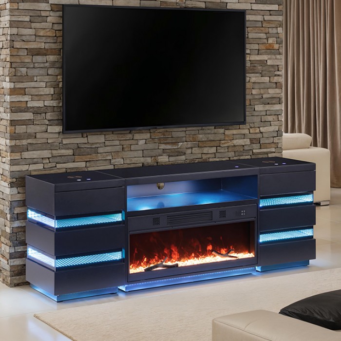 Furniture of America | Terni | TV Stand w/ Fireplace