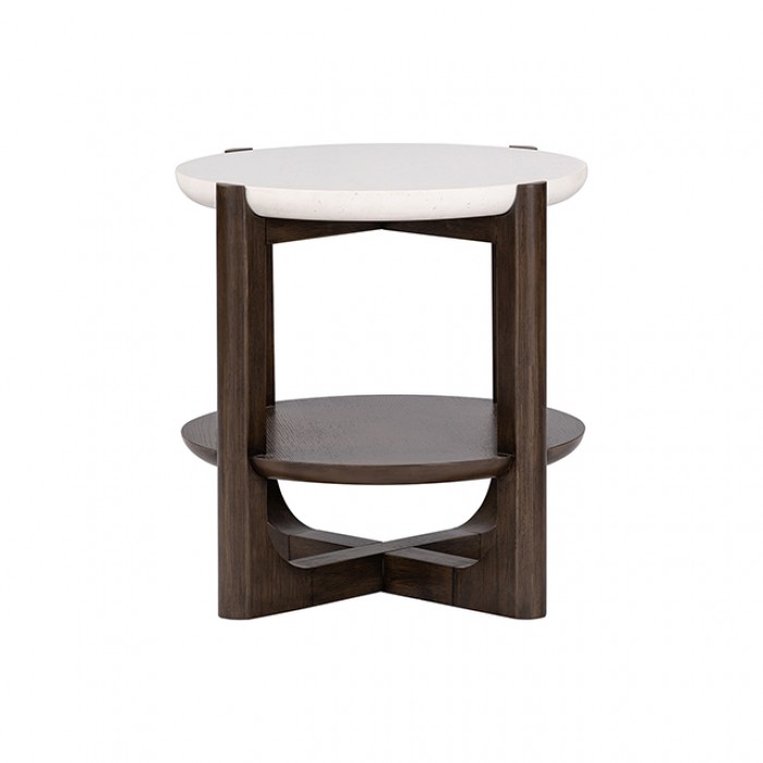 Furniture of America | Vellara | End Table w/ Stone Top