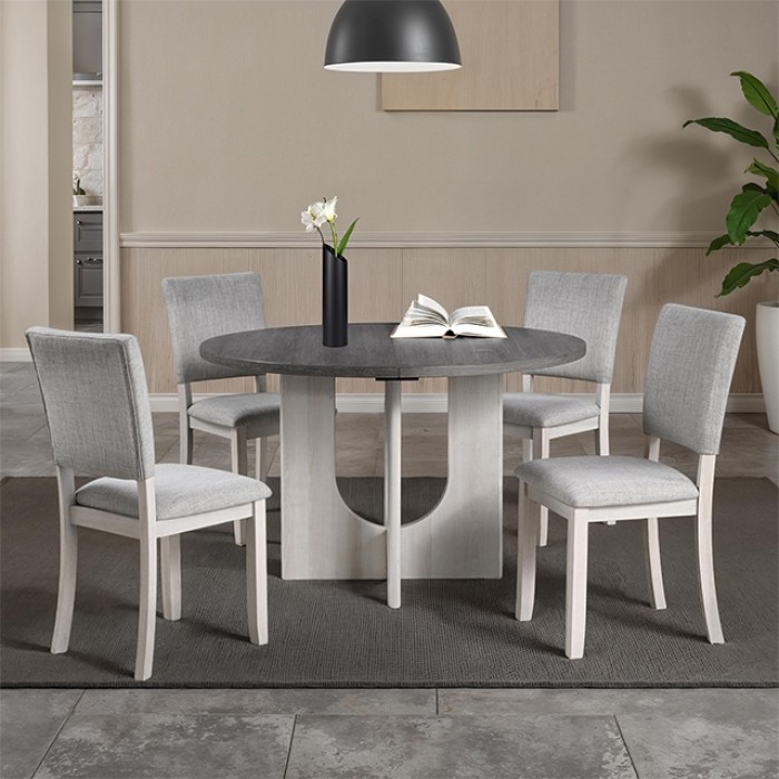 Furniture of America | Oberto | 5 Pc Round Dining Table Set