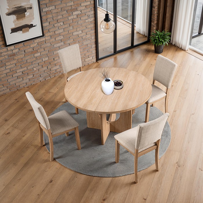 Furniture of America | Oberto | 5 Pc Round Dining Table Set